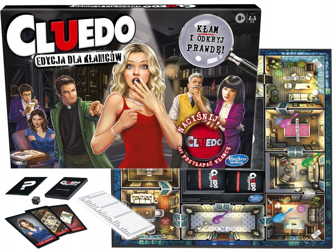 Cluedo Dla Kłamców Gra Planszowa Rodzinna E9779 - ERLI.pl