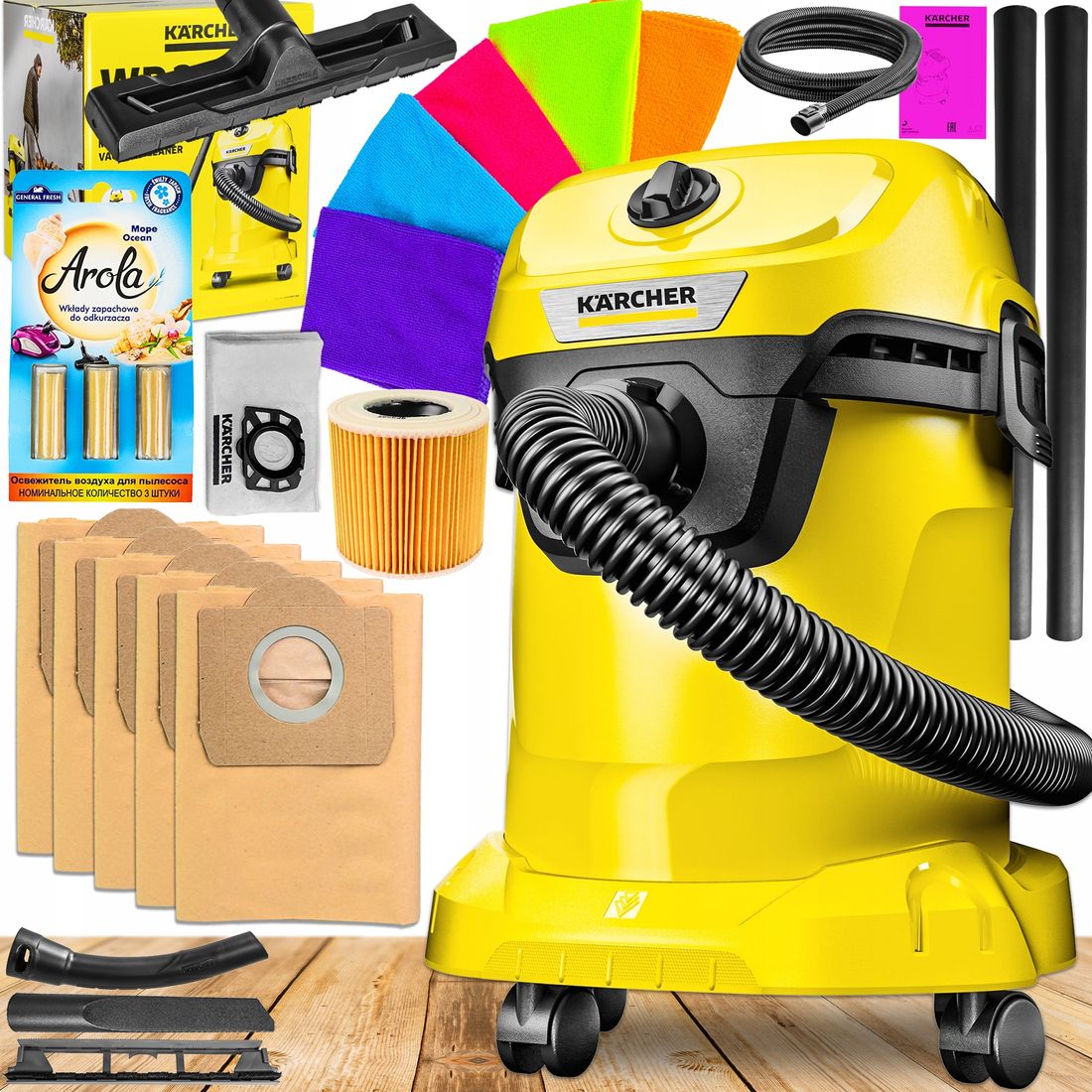 KARCHER ODKURZACZ ZESTAW GIGANT 9W1 1000W TURBO XL - ERLI.pl