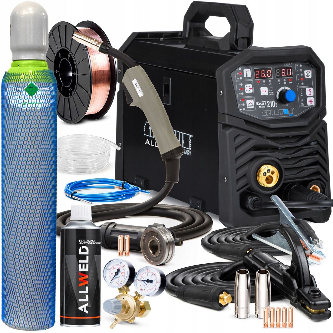 SPAWARKA MIGOMAT SPARTUS MIG 210S MMA TIG ALU SYN IGBT 3W1 200A 230V 3W1 - ERLI.pl