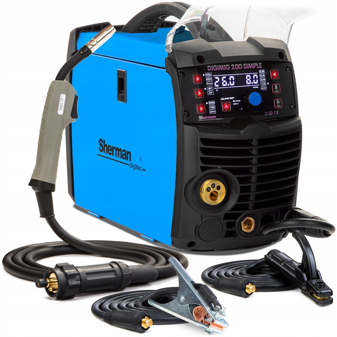 SPAWARKA MIGOMAT SHERMAN MIG 200 SIMPLE MAG MMA TIG 200A 230V SYNERGIA 4T - ERLI.pl