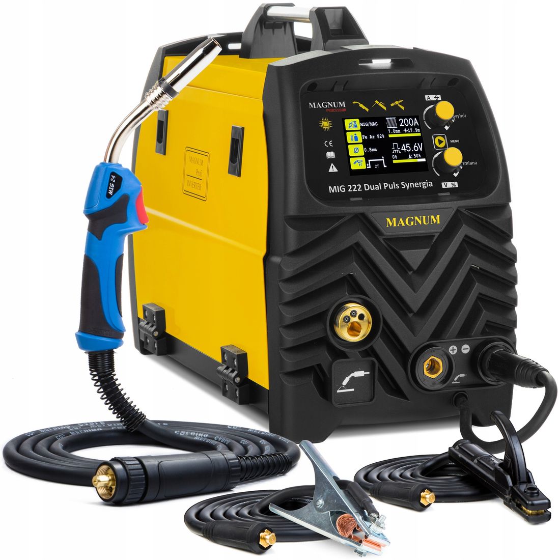 SPAWARKA MIGOMAT MAGNUM MIG 222 DUAL PULS SYNERGIA MMA TIG 200A 230V ALU - ERLI.pl