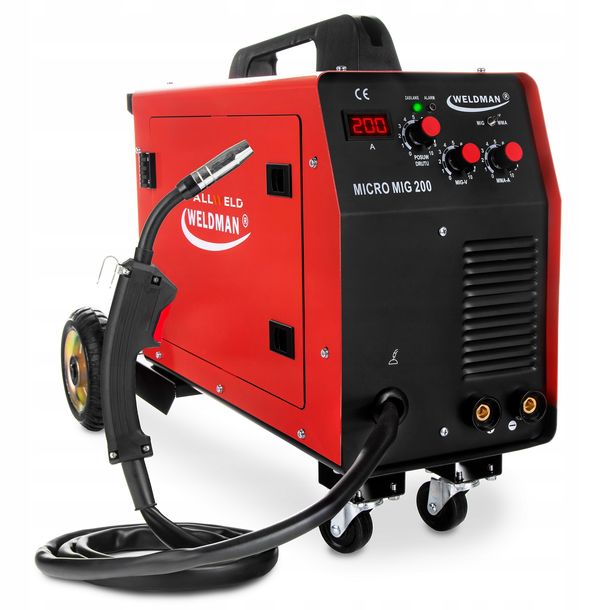 SPAWARKA MIGOMAT WELDMAN MICRO MIG 200 MAG MMA ALUMINIUM IGBT 200A 230V - ERLI.pl