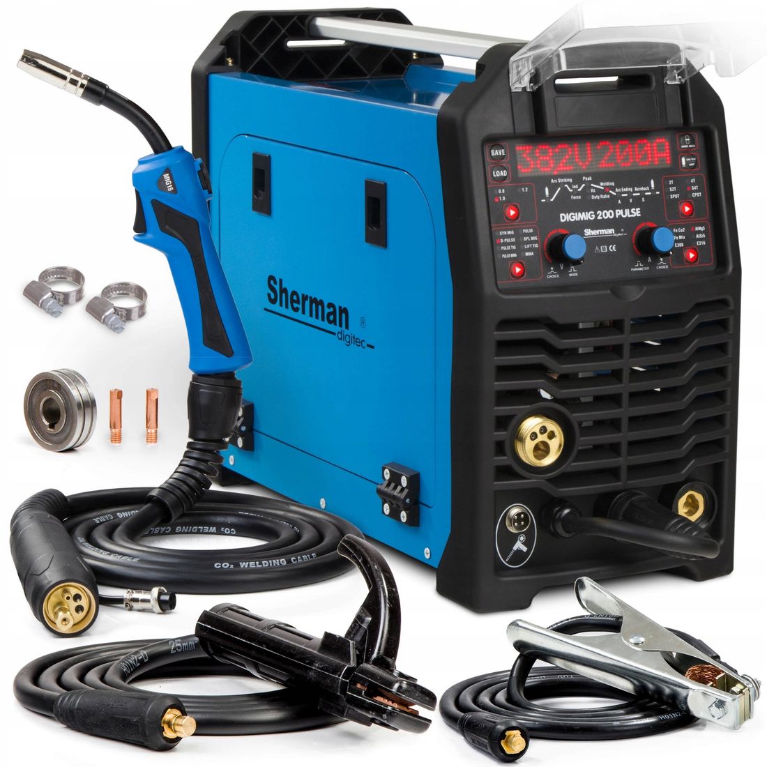 SPAWARKA INWERTOROWA INWERTER SHERMAN DIGIMIG 200 PULS MIG MMA TIG 200A - ERLI.pl