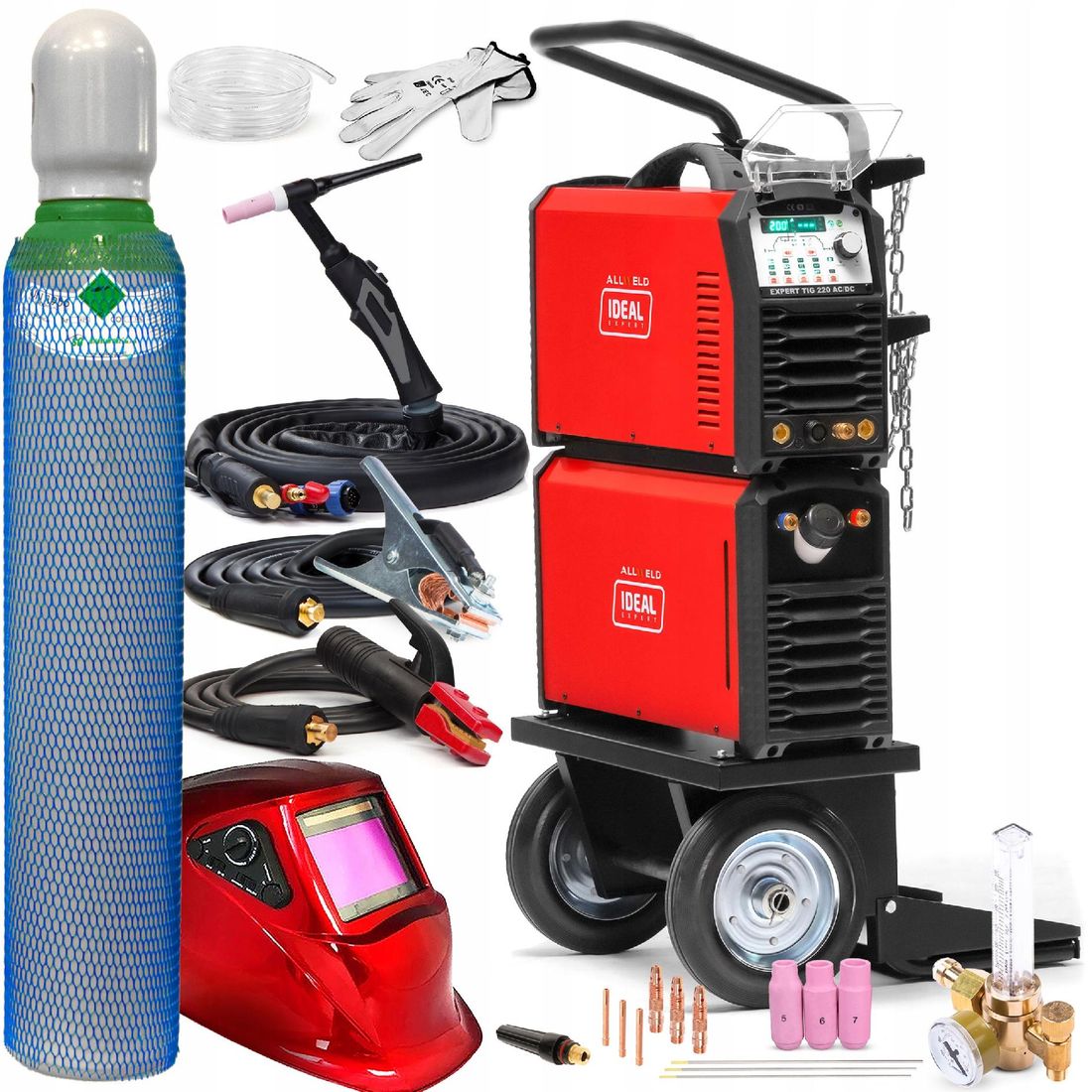 PÓŁAUTOMAT SPAWALNICZY IDEAL EXPERT TIG 220 AC/DC MMA 230V 200A PULS HF ...