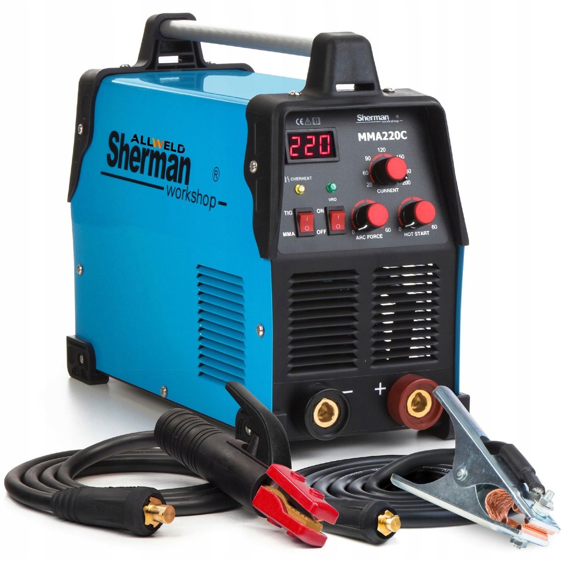 SPAWARKA INWERTOROWA INWERTER SHERMAN ARC 220C MMA TIG LIFT 230V 200A IGBT – 157814196 - ERLI.pl