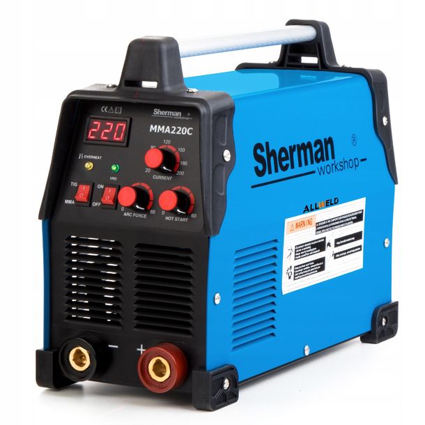 SPAWARKA INWERTOROWA INWERTER SHERMAN ARC 220C MMA TIG LIFT 230V 200A IGBT – 157814196 - ERLI.pl