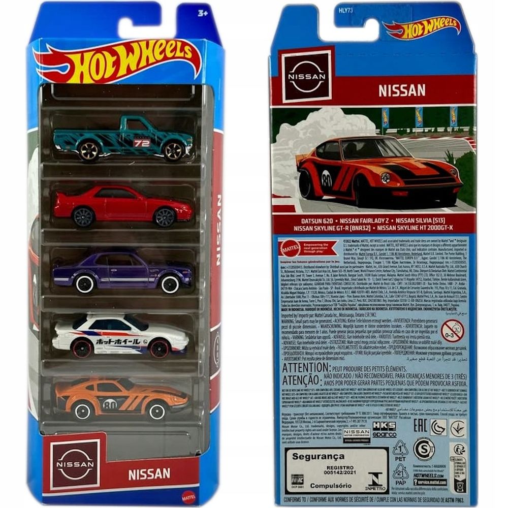 HOT WHEELS NISSAN 5-PAK ZESTAW MATTEL HLY73 - ERLI.pl