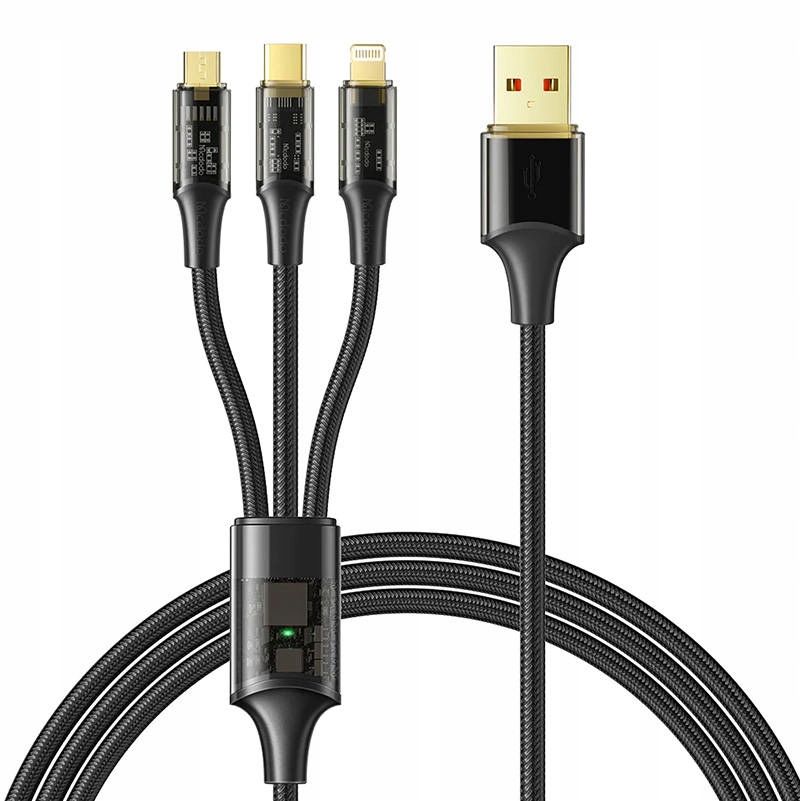 Kabel 3w1 Mcdodo USB-C / Lightning / Micro USB, - ERLI.pl