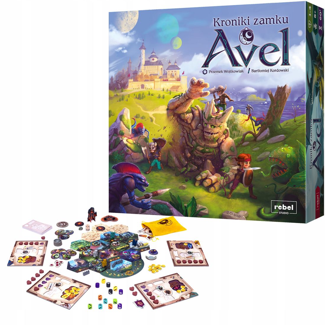 KRONIKI ZAMKU AVEL GRA PLANSZOWA STRATEGICZNA RODZINNA DLA DZIECI OD 8 ...