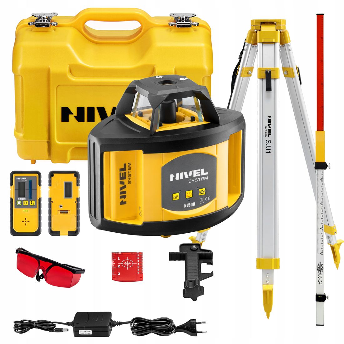 NIVEL SYSTEM NL500 NIWELATOR LASEROWY +ŁATA+STATYW - ERLI.pl