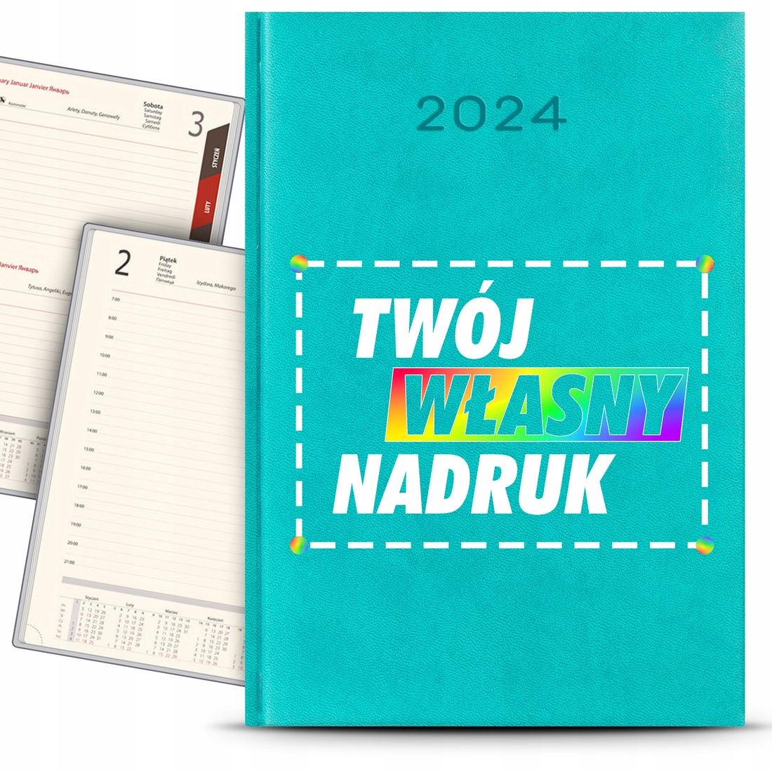 KALENDARZ Notes Książkowy A5 2024 Rok TWOJE LOGO - ERLI.pl KALENDARZ Notes Książkowy A5 2024 Rok TWOJE LOGO - ERLI.pl