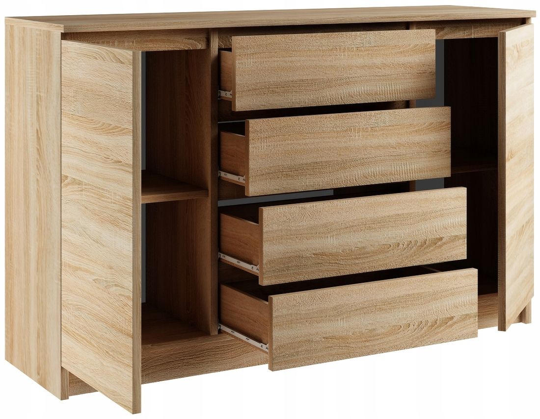 KOMODA 140cm SONOMA ASTRA 140-24 – 158652745 - ERLI.pl