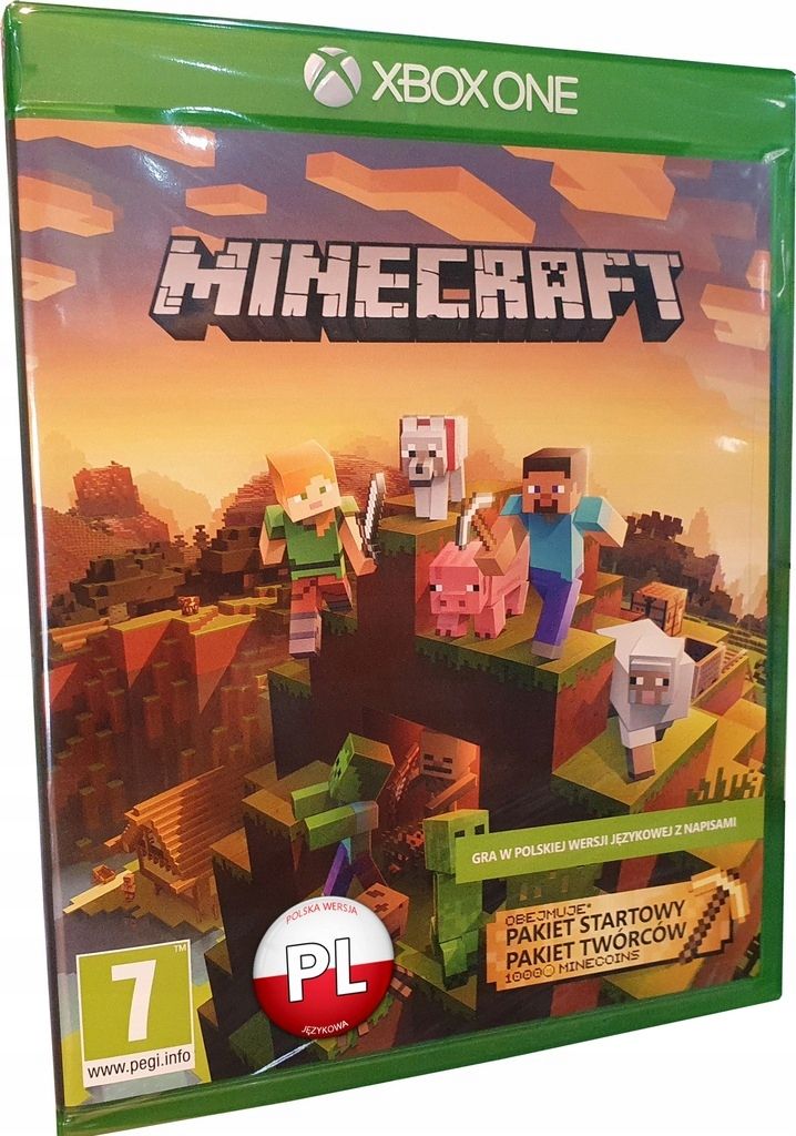 MINECRAFT XBOX ONE S X PEŁNA POLSKA WERSJA MASTER - ERLI.pl