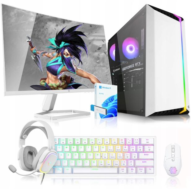 ZESTAW KOMPUTER GAMINGOWY BIAŁY RTX 3060 12GB|32GB - ERLI.pl