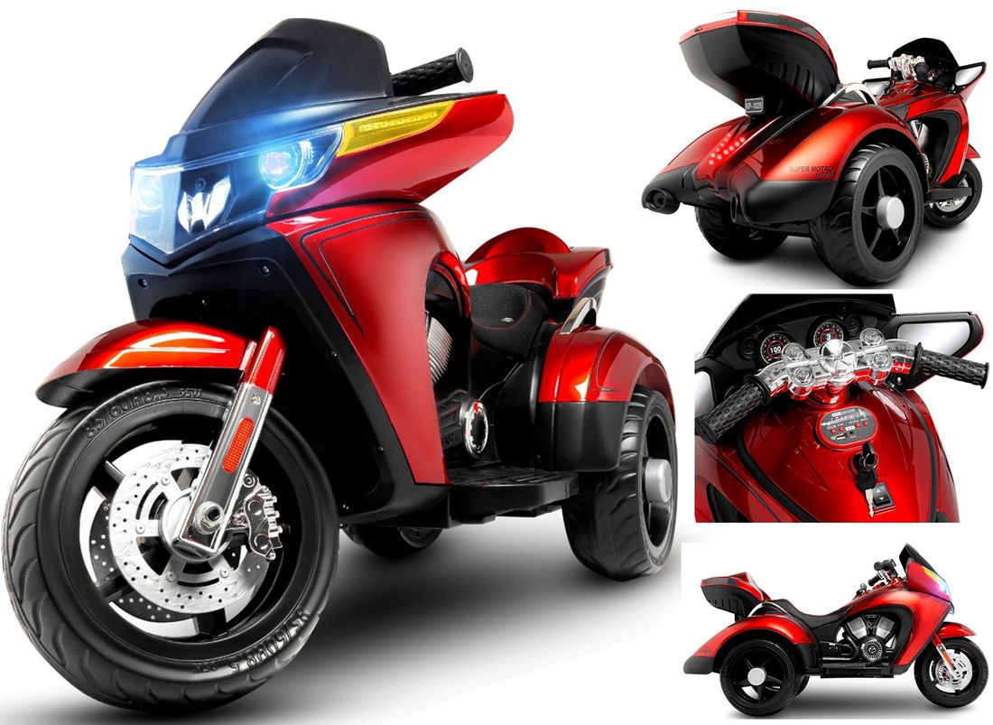 STABILNY motor TRÓJKOŁOWY na akumulator SKÓRA LEDy - ERLI.pl