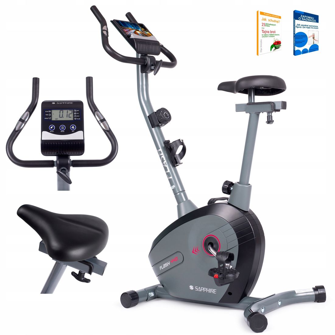 ROWER stacjonarny magnetyczny FLASH rowerek TRENINGOWY SAPPHIRE do ...