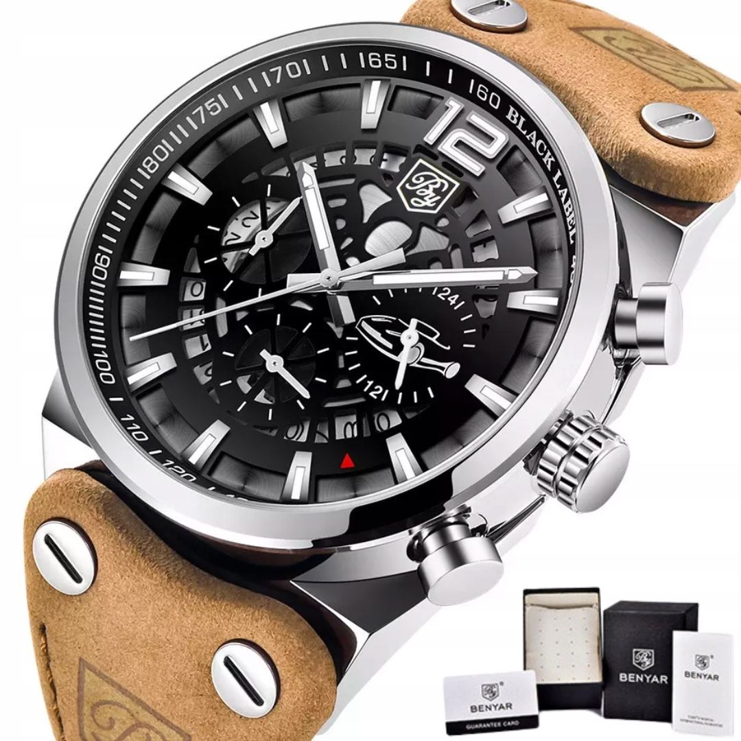 ZEGAREK MĘSKI BENYAR ELEGANCKI CHRONOGRAF +PUDEŁKO - ERLI.pl ZEGAREK MĘSKI BENYAR ELEGANCKI CHRONOGRAF +PUDEŁKO - ERLI.pl