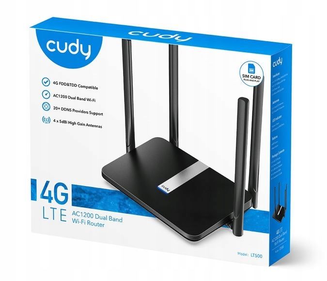 Router LTE/4G na kartę SIM LT500 Dual Band WiFi 5Ghz 2.4Ghz CUDY LT500 ...