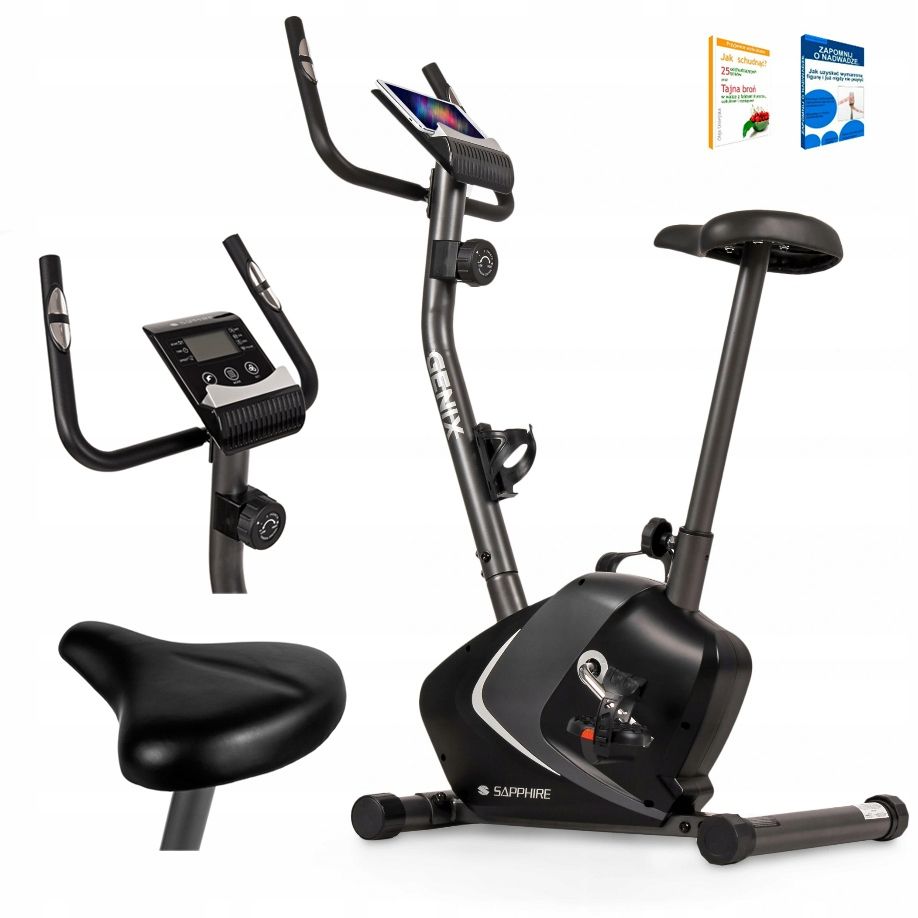 ROWER stacjonarny magnetyczny GENIX rowerek TRENINGOWY SAPPHIRE do ...