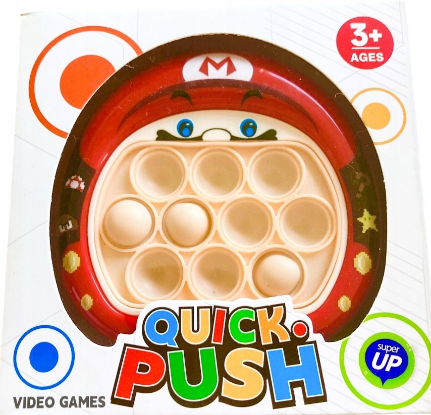 GRA ZRĘCZNOŚCIOWA POP IT MARIO ELEKTRONICZNA ANTYSTRESOWA POPIT NA ...