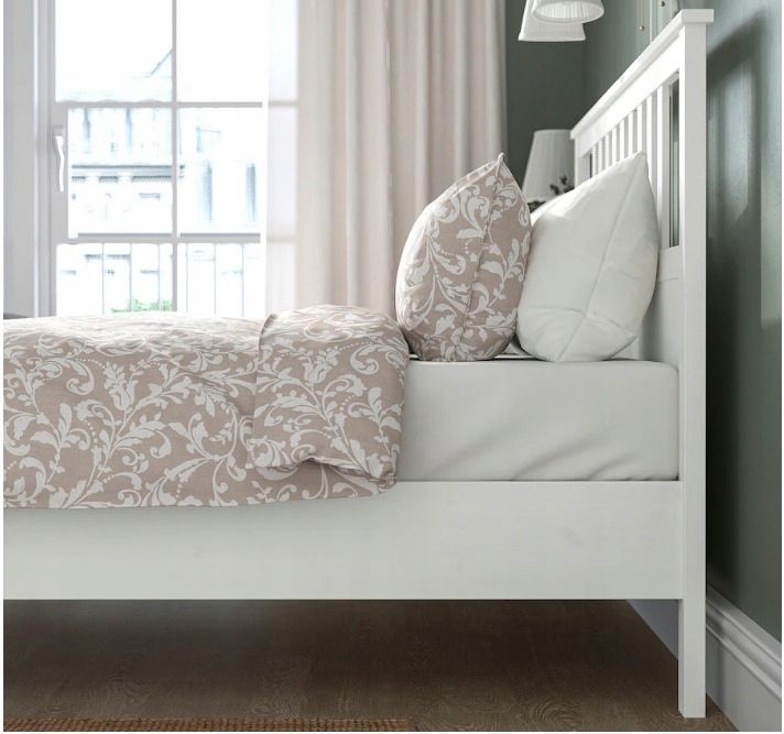 Ikea HEMNES Łóżko podwójne 140x200 biały – 159352964 - ERLI.pl