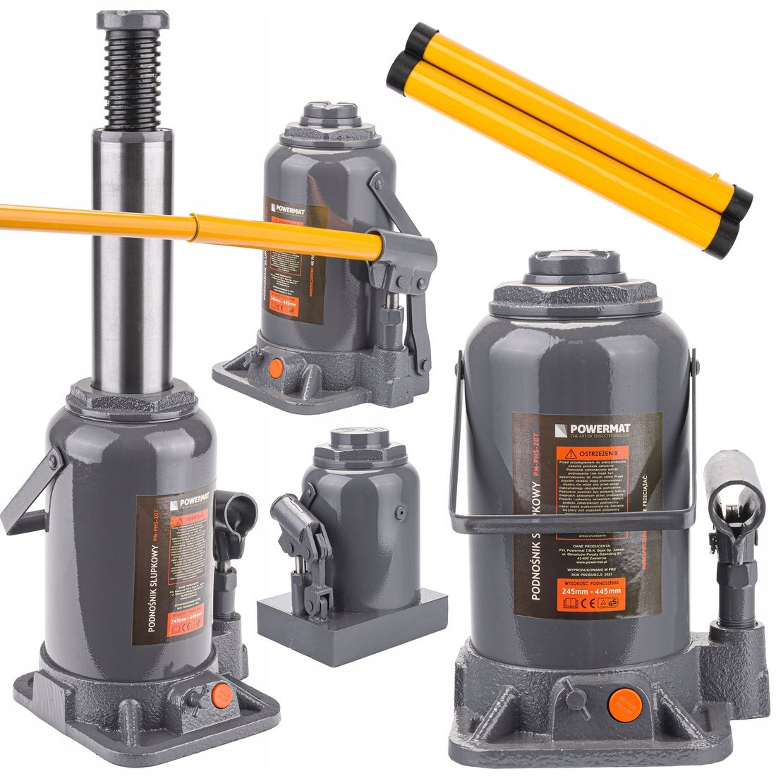 Podnośnik HYDRAULICZNY Słupkowy Lewarek 20T - ERLI.pl