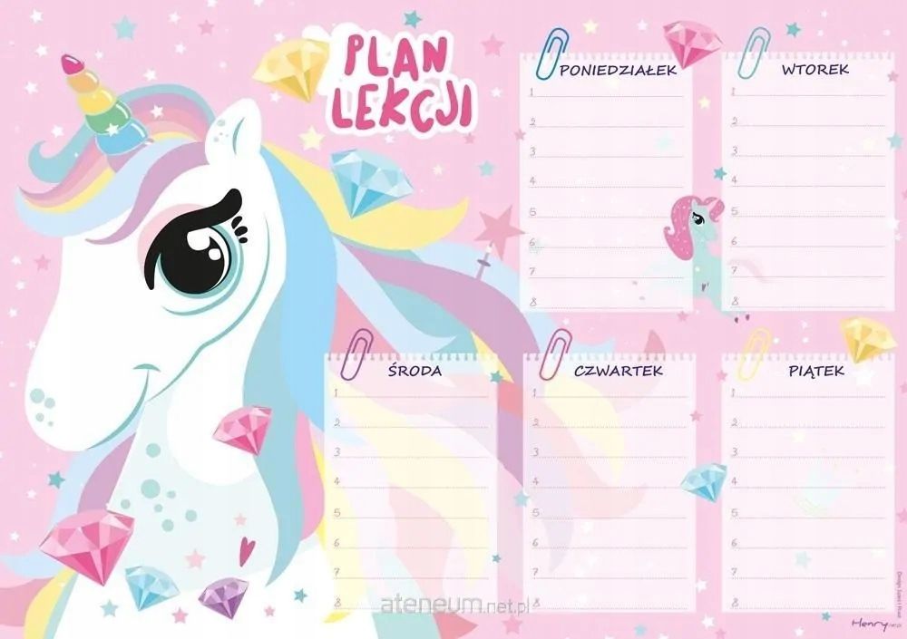 PLAN LEKCJI A5 JEDNOROŻEC TABLICZKA MNOŻENIA – 159735427 - ERLI.pl