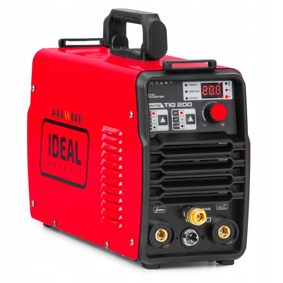 SPAWARKA IDEAL PRAKTIK TIG 200 DIGITAL MMA IGBT HF 5-200A 230V UCHWYT 4M - ERLI.pl