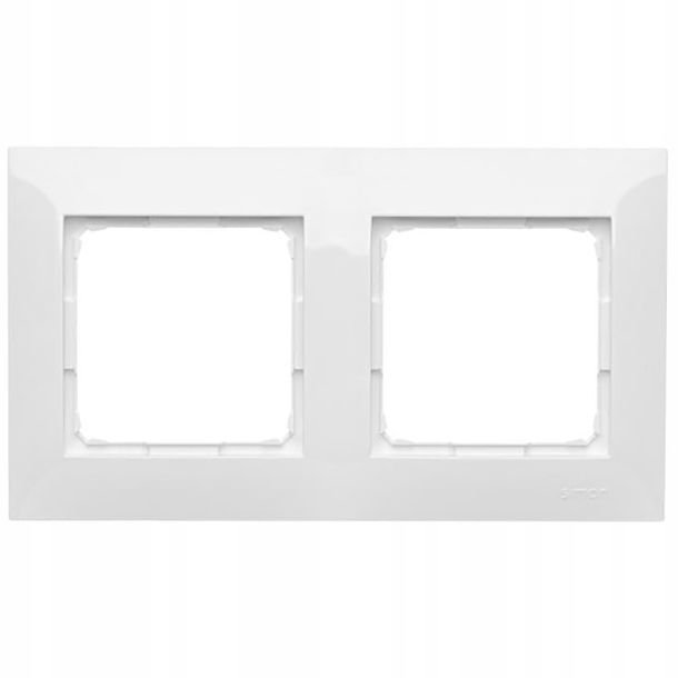 Ramka Podwójna Dwukrotna Biała Premium do Włączników Gniazdek KONTAKT ...