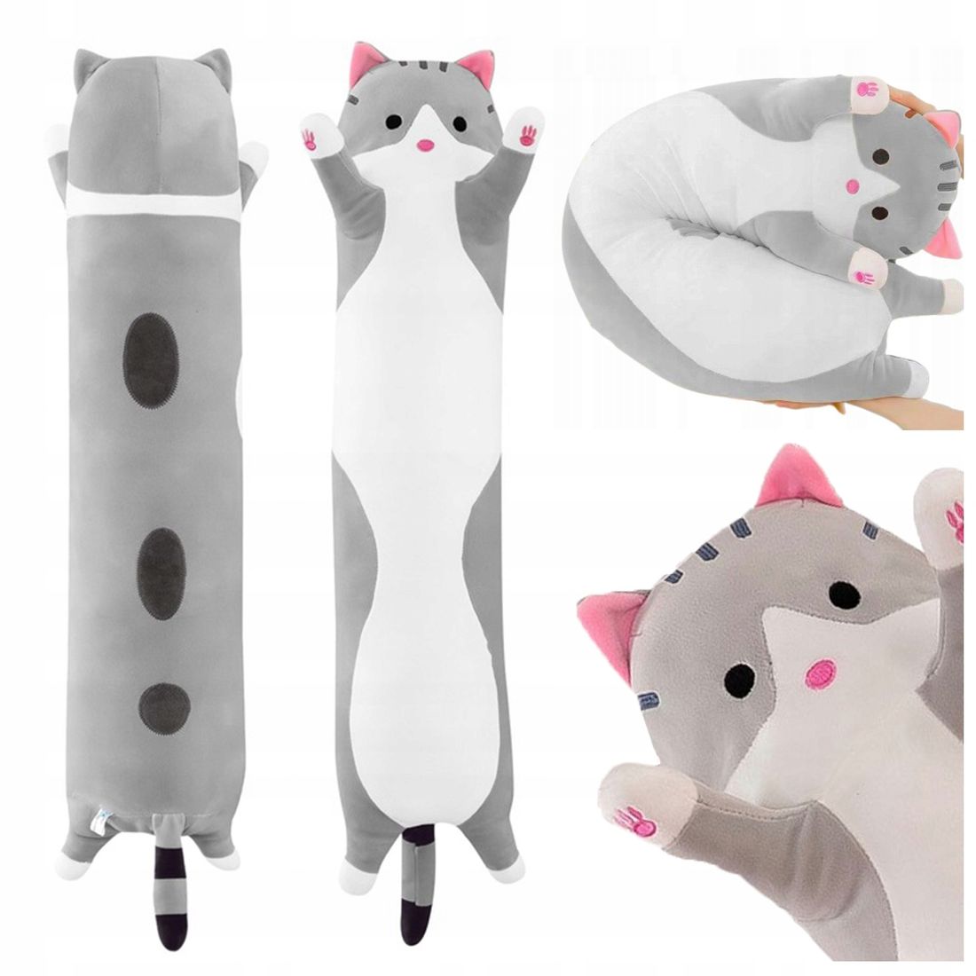 MASKOTKA KOT DUŻY DŁUGI KOTEK PLUSZAK 80 cm – 167301806 - ERLI.pl