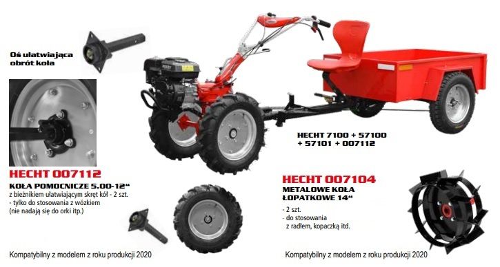 HECHT 7100 GLEBOGRYZARKA SPALINOWA OGRODOWA KULTYWATOR CIĄGNIK DZIK ...