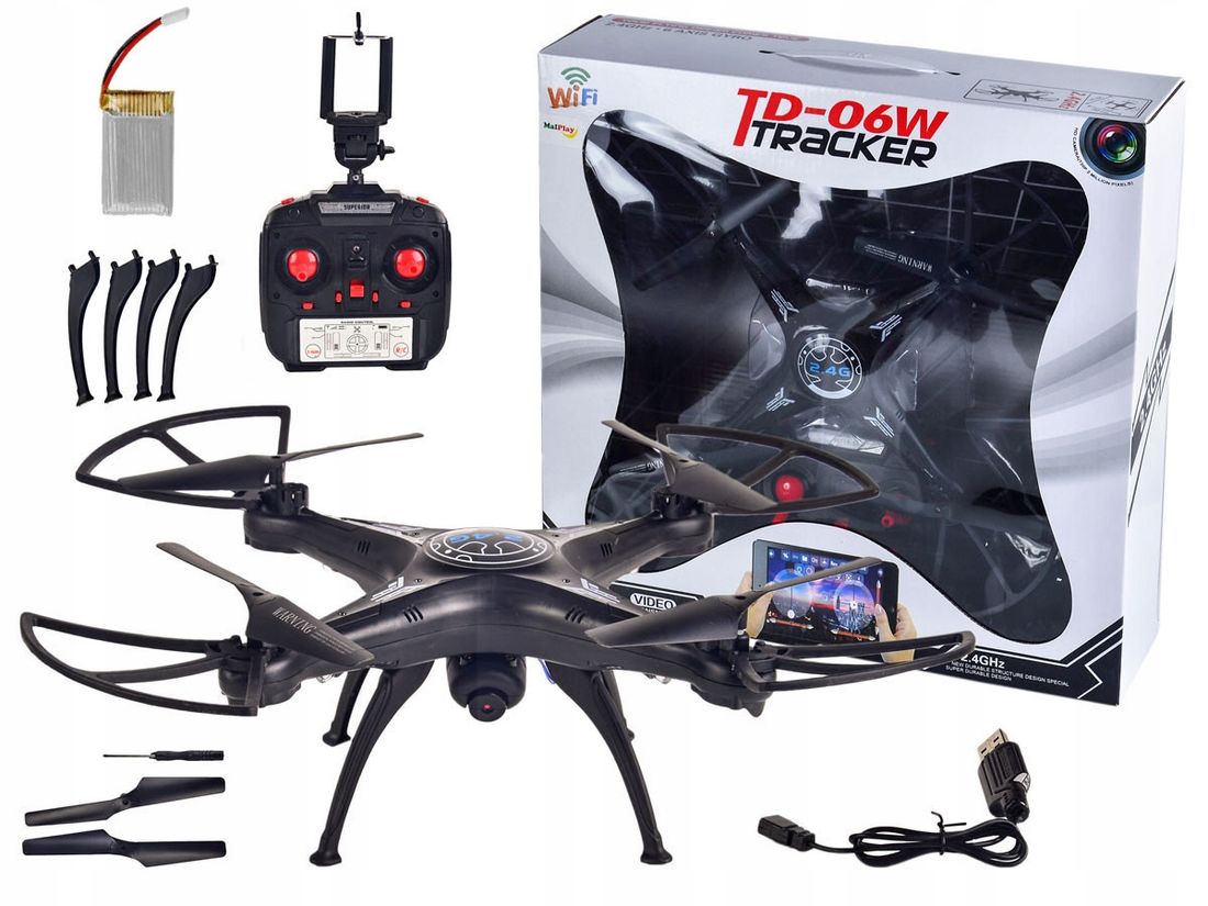 Dron TD06 Zdalnie Sterowany Pilot Smartfon z Kamerą Wi-Fi Podgląd na Żywo - ERLI.pl