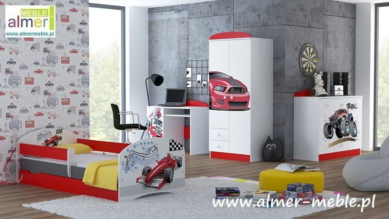 biurko dla chłopca szkolne Gokart 43 NB7 - ERLI.pl