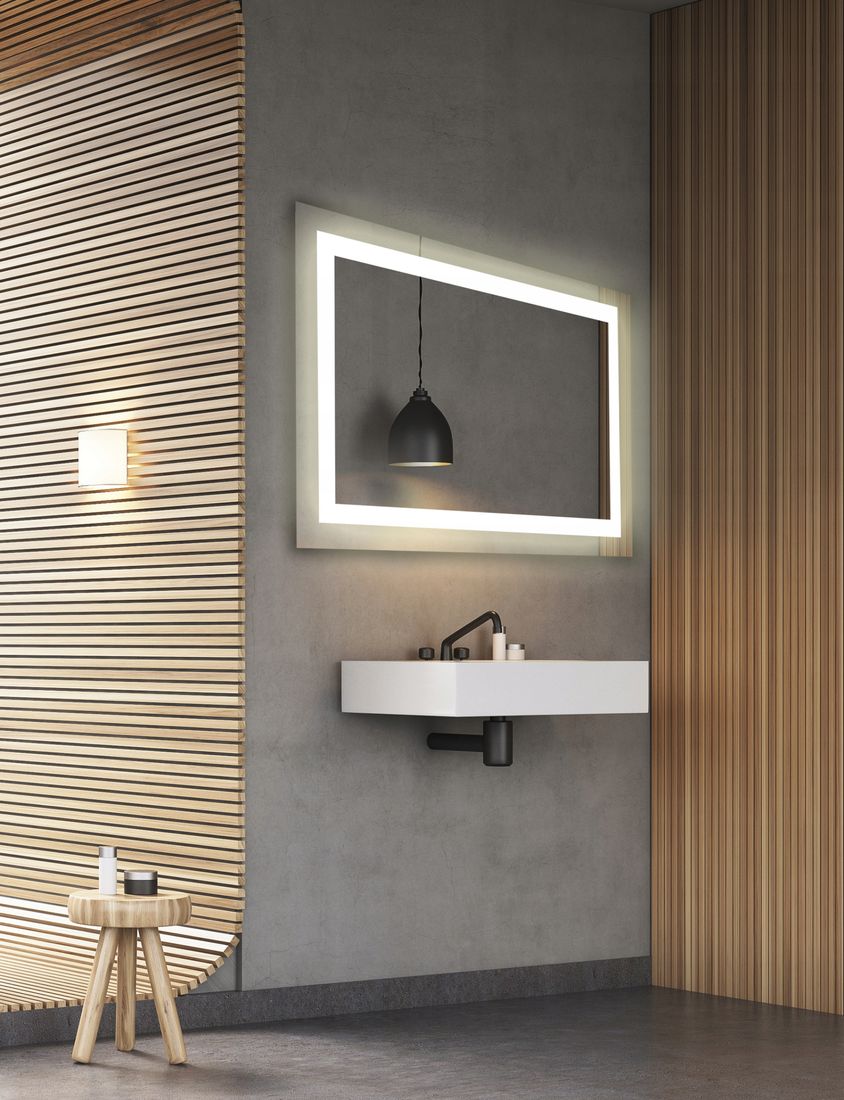 LUSTRO LED NA WYMIAR ŁAZIENKOWE 80x110 RÓŻNE WZORY - ERLI.pl