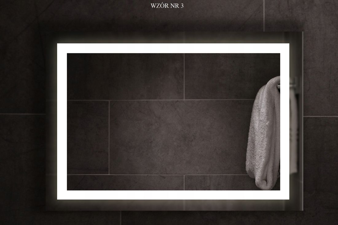 LUSTRO LED NA WYMIAR ŁAZIENKOWE 80x110 RÓŻNE WZORY - ERLI.pl