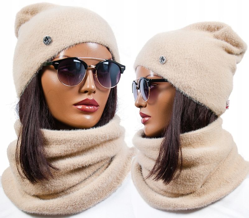 CIEPŁY Komplet CZAPKA + KOMIN szalik POLSKI KOLORY - ERLI.pl