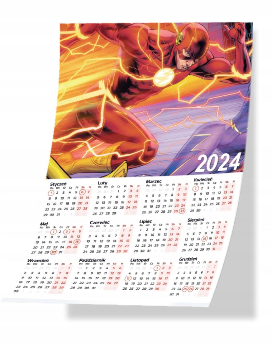 KALENDARZ PLAKATOWY A2 FLASH 01 2024 - ERLI.pl