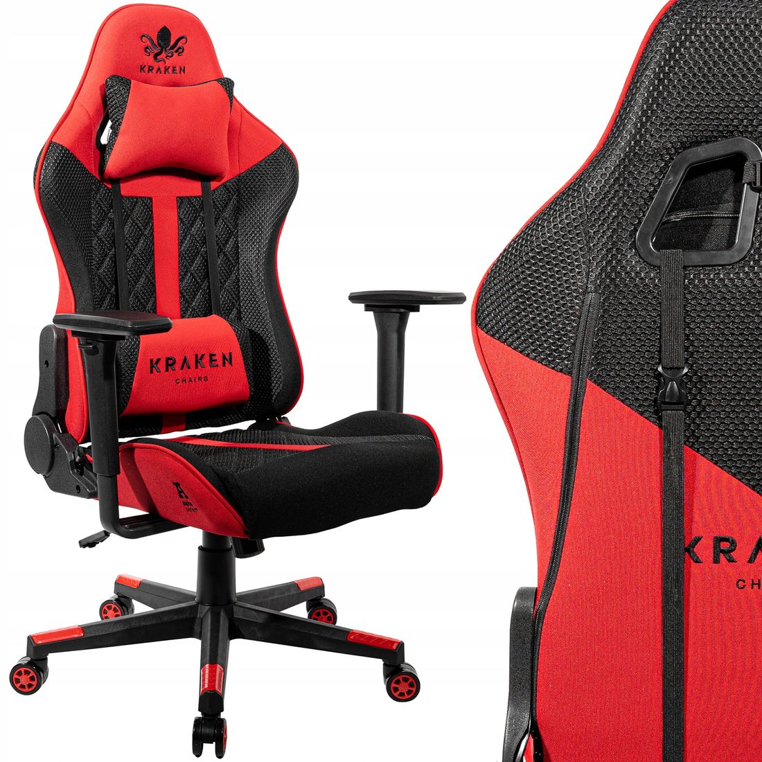 FOTEL GAMINGOWY BIUROWY KRZESŁO OBROTOWE DO BIURKA - ERLI.pl