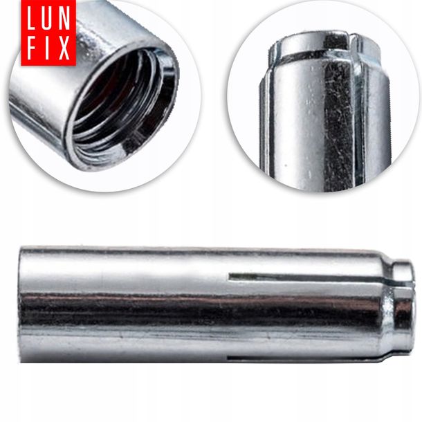 Kotwa tuleja stalowa M8 wbijana rozporowa 10szt. - ERLI.pl