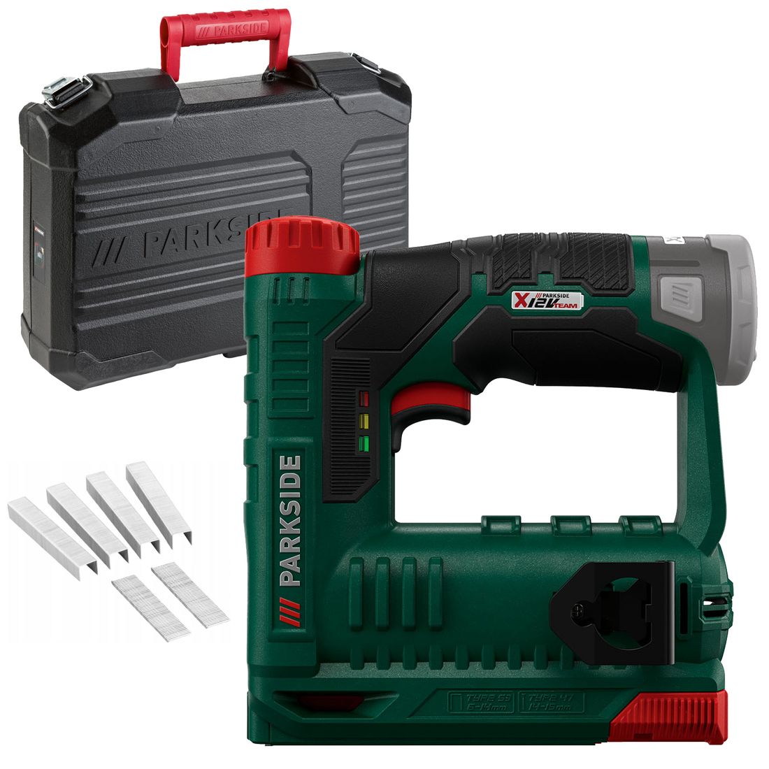 Zszywacz Parkside PAT 12 B2 400 zszywek 100 gwoździ + WALIZKA ...