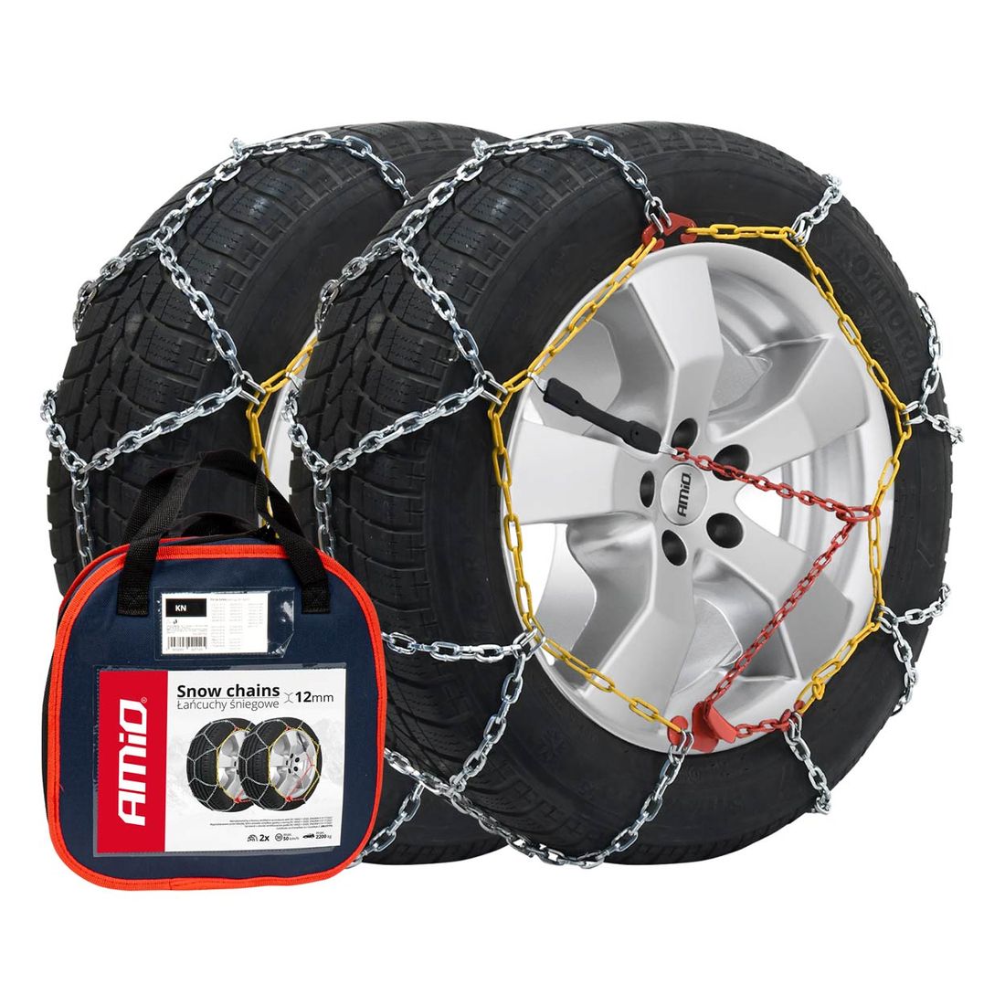 Łańcuchy śniegowe na koła 12mm AMIO KNS 90 215/50 205/55 205/60 195/65 R16 – 164802425 - ERLI.pl