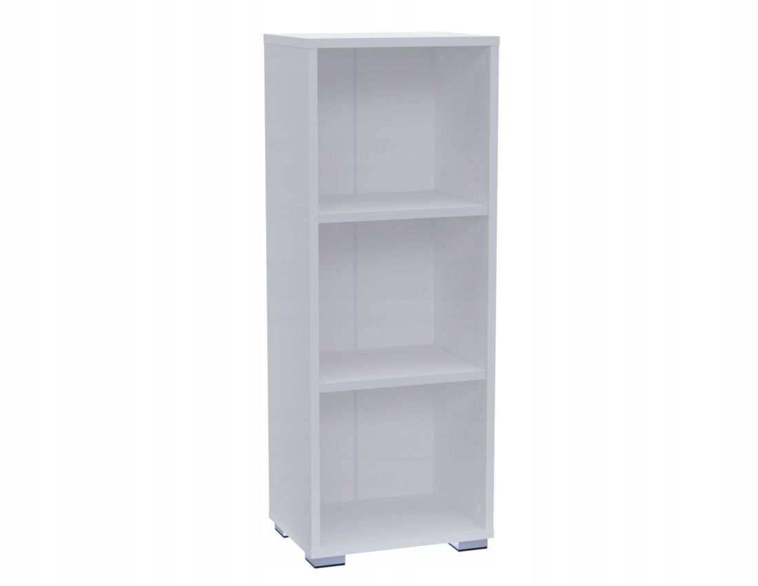 REGAŁ NA KSIĄŻKI SEGREGATORY 40 CM NISKI BIAŁY – 161386955 - ERLI.pl