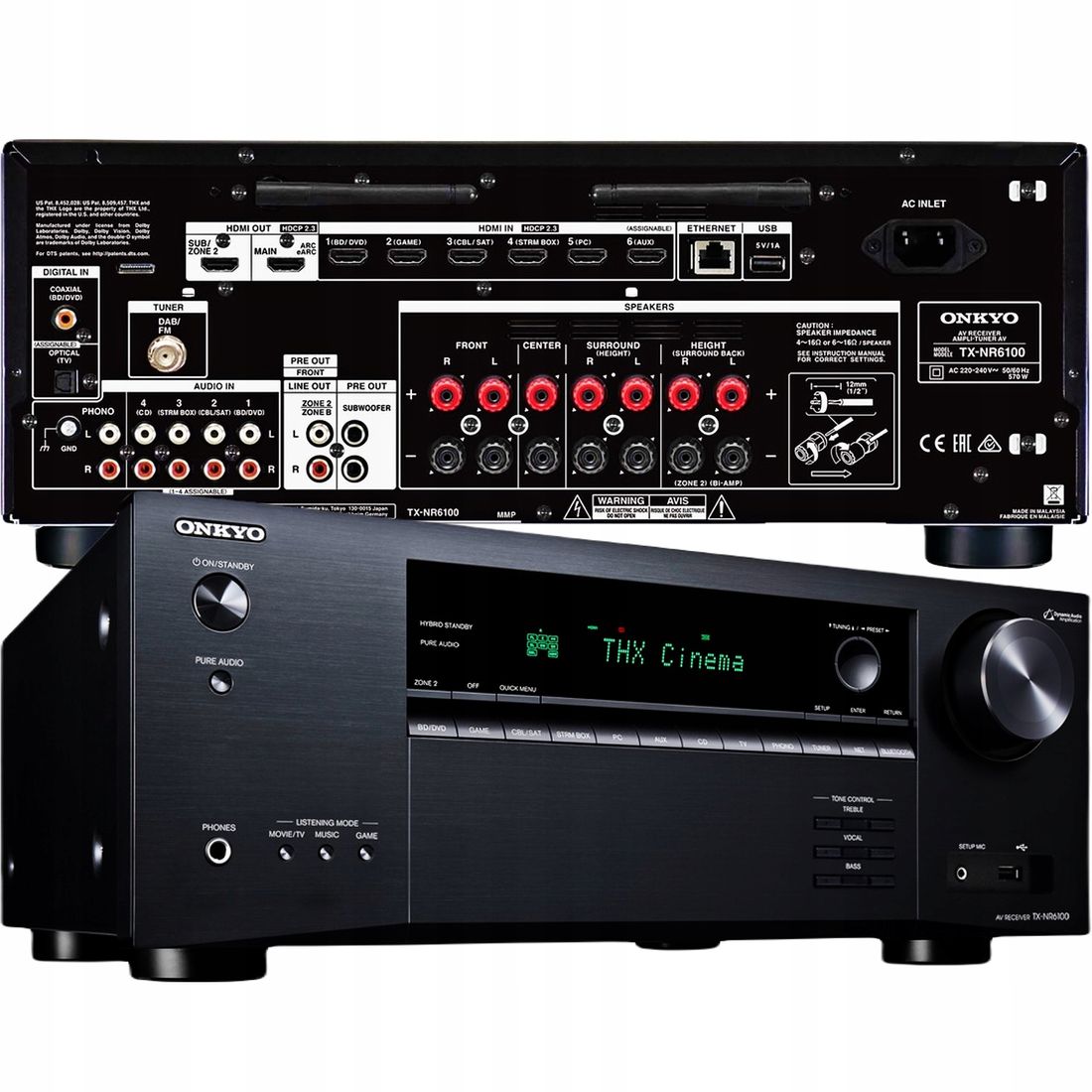 Onkyo TX-NR6100 amplituner kina domowego 7.2 Wi-Fi – 161407653 - ERLI.pl