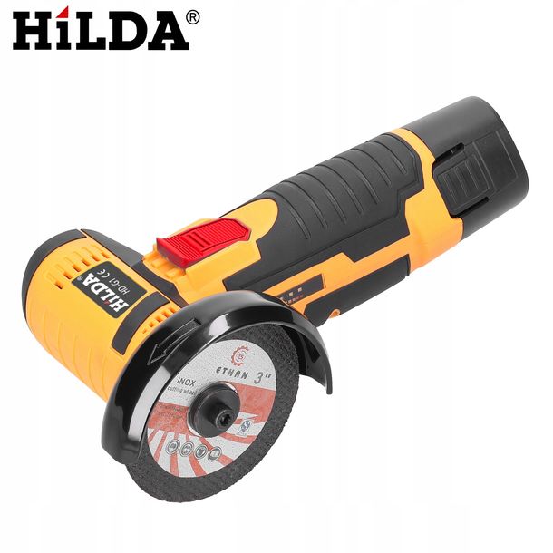 HILDA MINI SZLIFIERKA KĄTOWA 12V 75 MM 2 x AKUMULATORY 700 W + 4 X ...