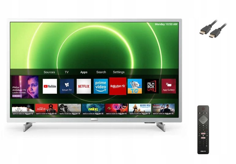 TELEWIZOR 32 CALI PHILIPS FHD HDMI LED DVB-T2/HEVC - ERLI.pl