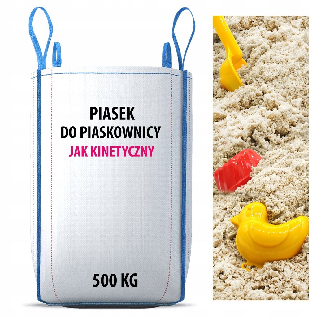 Piasek do piaskownicy JAK KINETYCZNY 500kg Big Bag - ERLI.pl