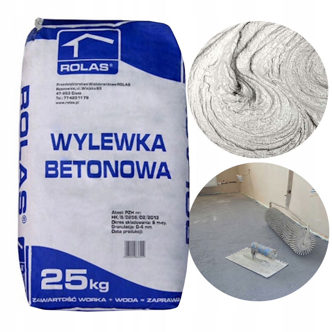 Wylewka Betonowa Zaprawa Beton ROLAS 25KG – 161791653 - ERLI.pl