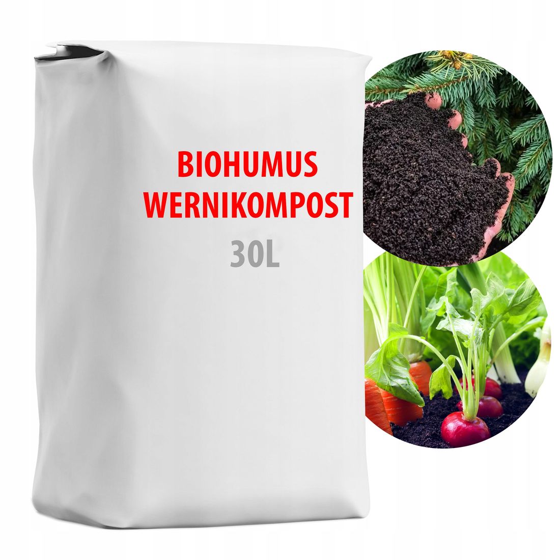 Wermikompost Humus Biohumus Nawóz od DżDżownic Ziemia Ogrodowa 30L ...