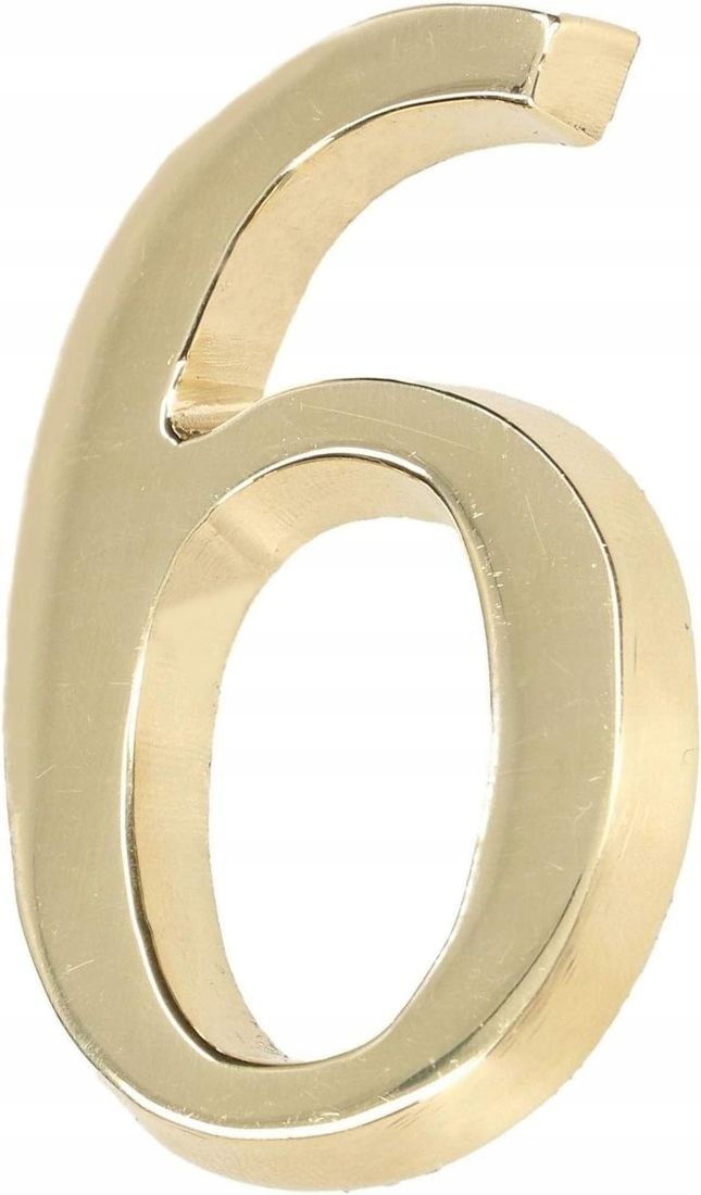 CYFRA NA DOM "6" NUMER NUMERACJA DOMU NA DRZWI SAMOPRZYLEPNA 5CM ...