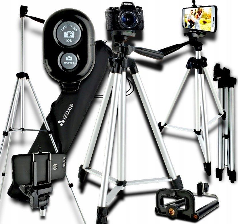 Statyw Na Telefon 4W1 Telefonu Tripod Uchwyt + PILOT Aparat Kamera ...